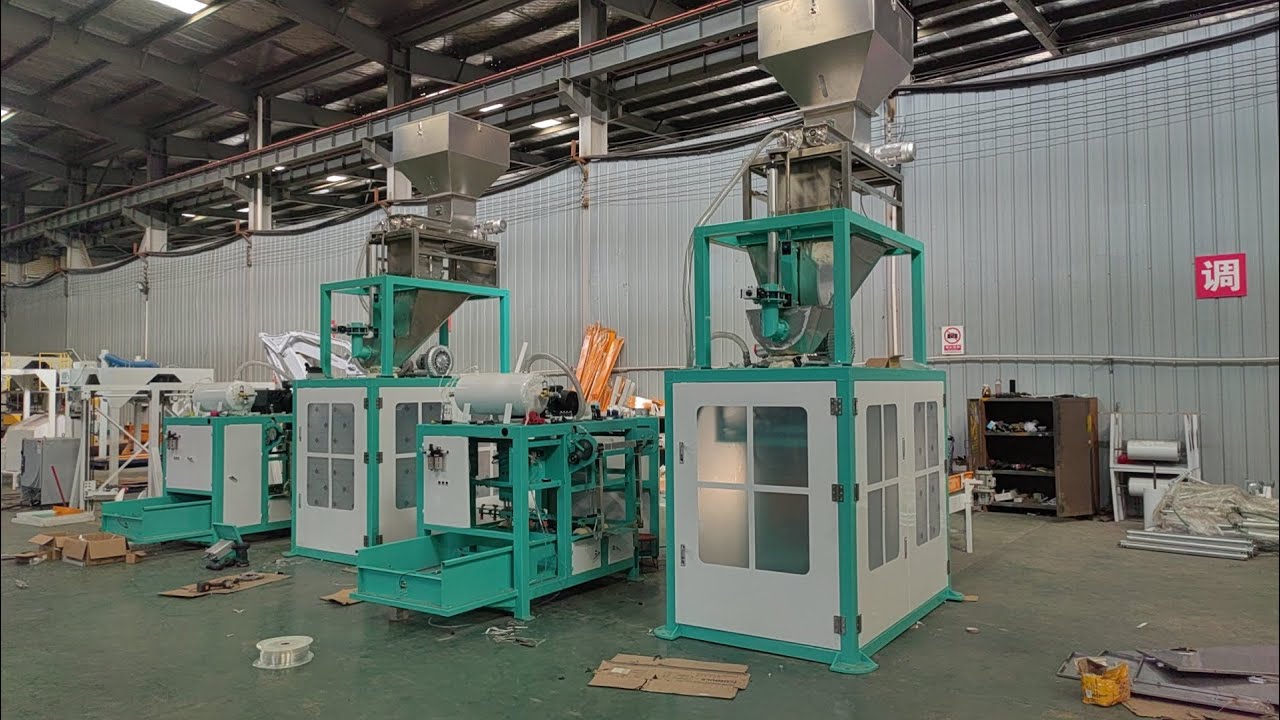 Automatic 25kg bag packaging line|XINTU Automation machinery - YouTube