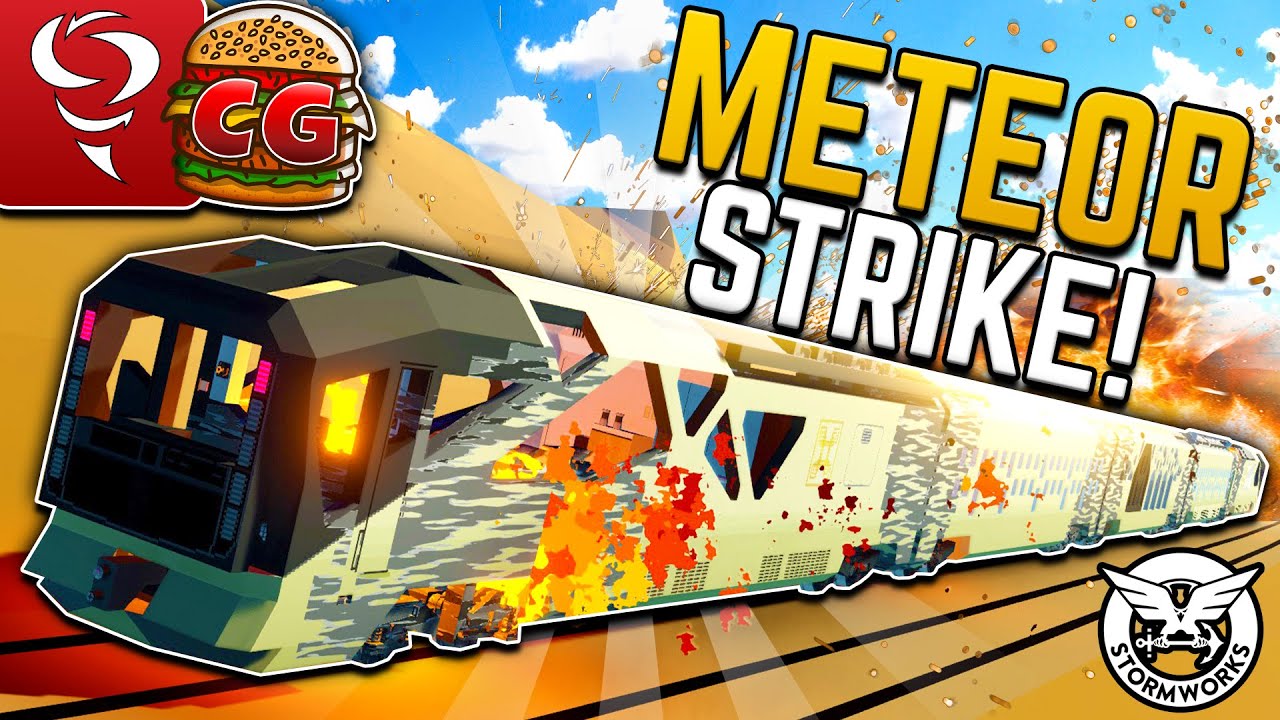 OUR JAPANESE TRAIN DESIMATED BY METEORS & TWISTERS In Stormworks! - YouTube
