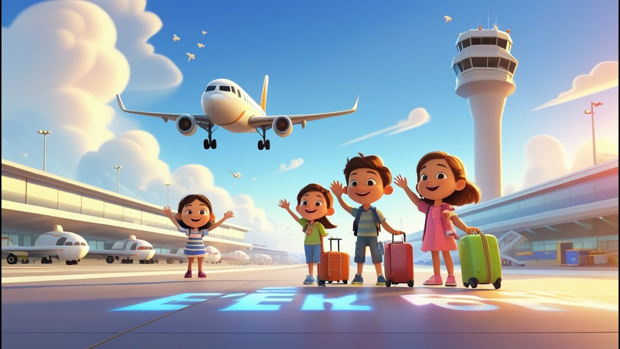 Let’s Fly High ️ | Airport Adventure Short Song | Kids rhymes 🎵 ...