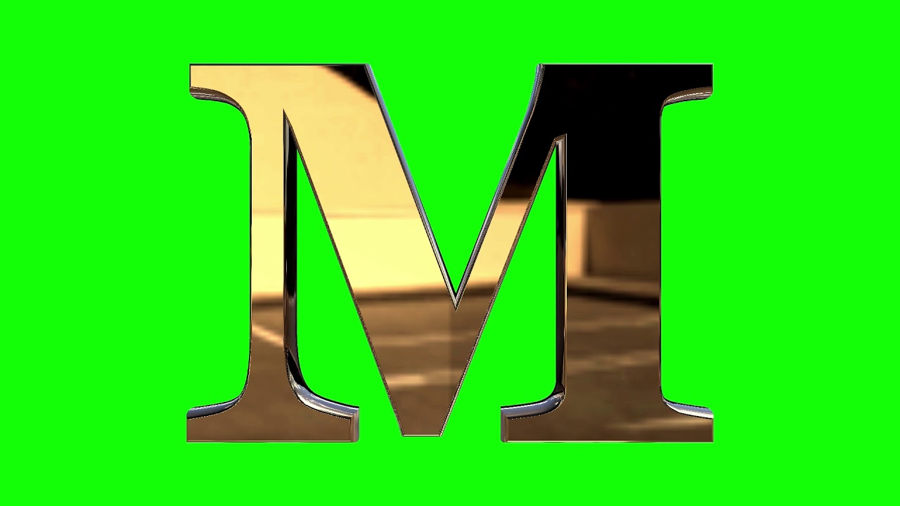Alphabet M 3D text green screen loop animation stock footage HD - free ...