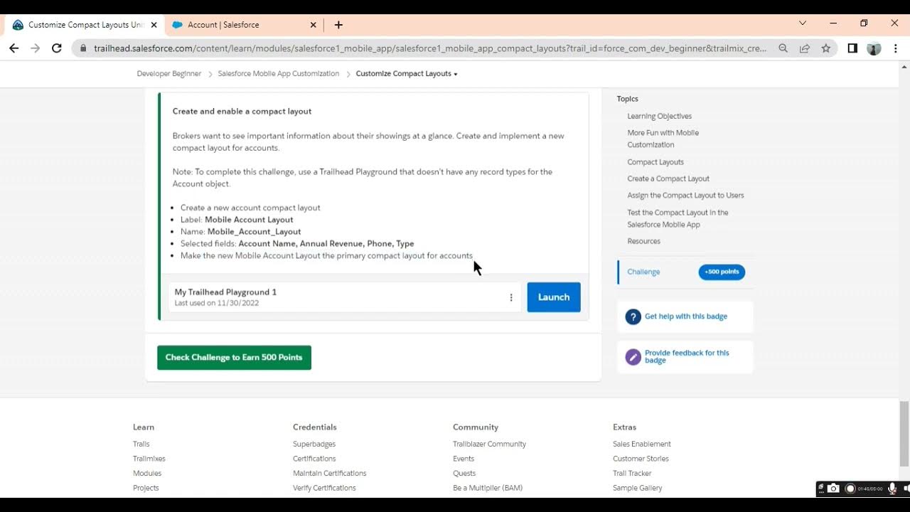 Salesforce Mobile App Customization Customize Compact Layouts Youtube