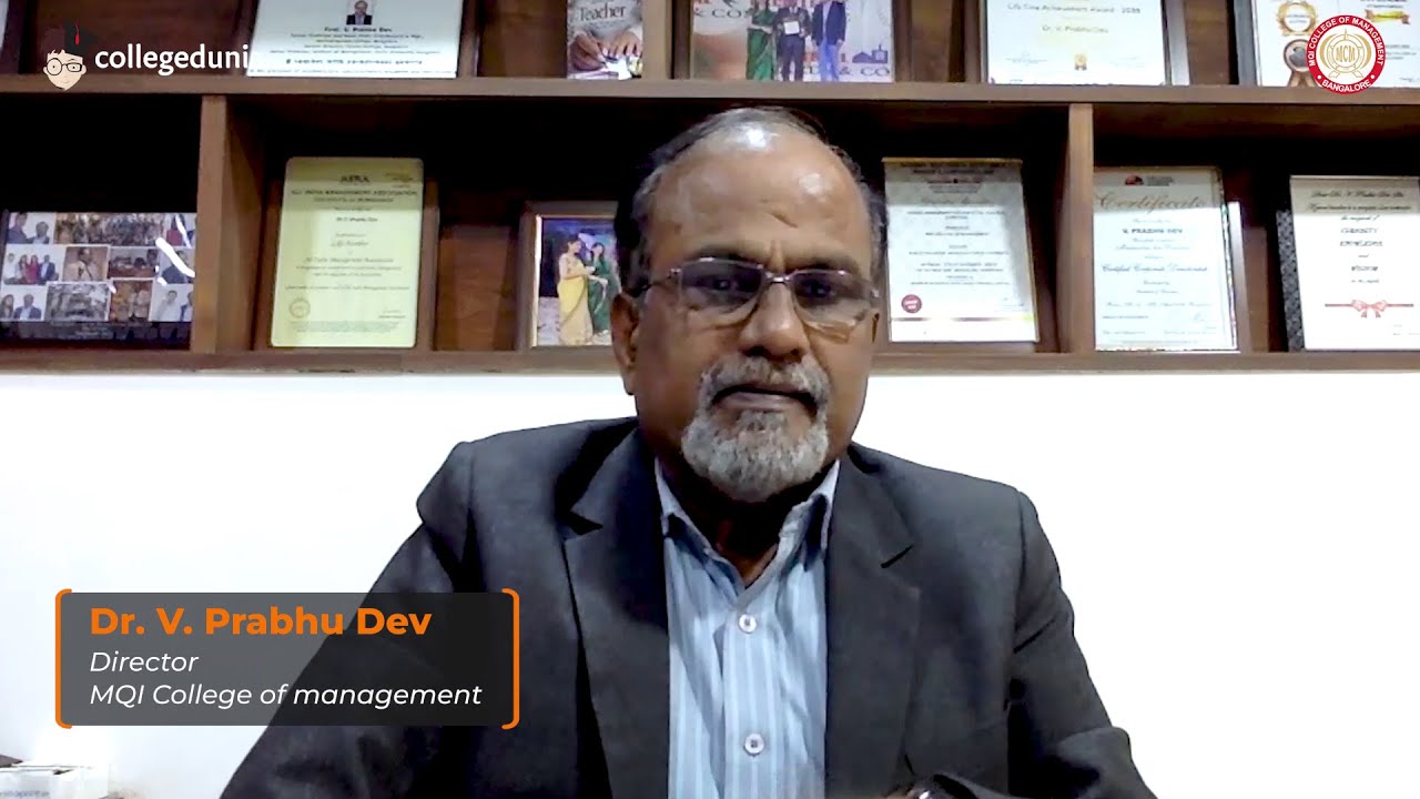 Dr. V. Prabhu Dev | Director | MQI College of management - YouTube