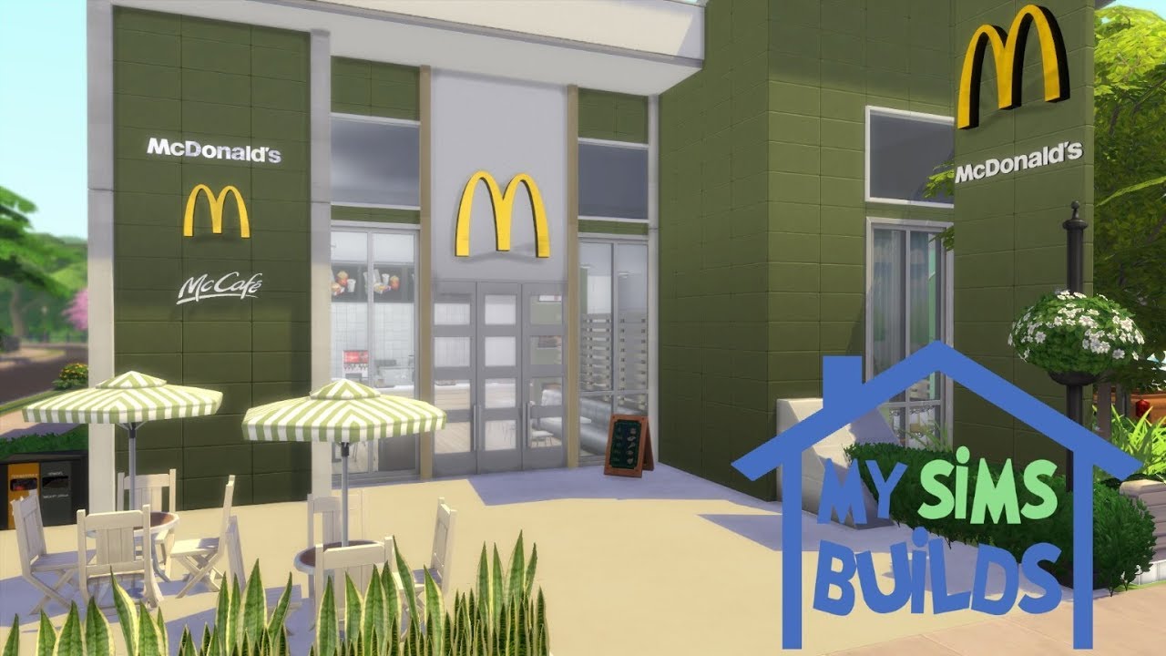 I BUILT A WORKING MCDONALDS?! Sims 4 McDonalds Functioning Resturant ...