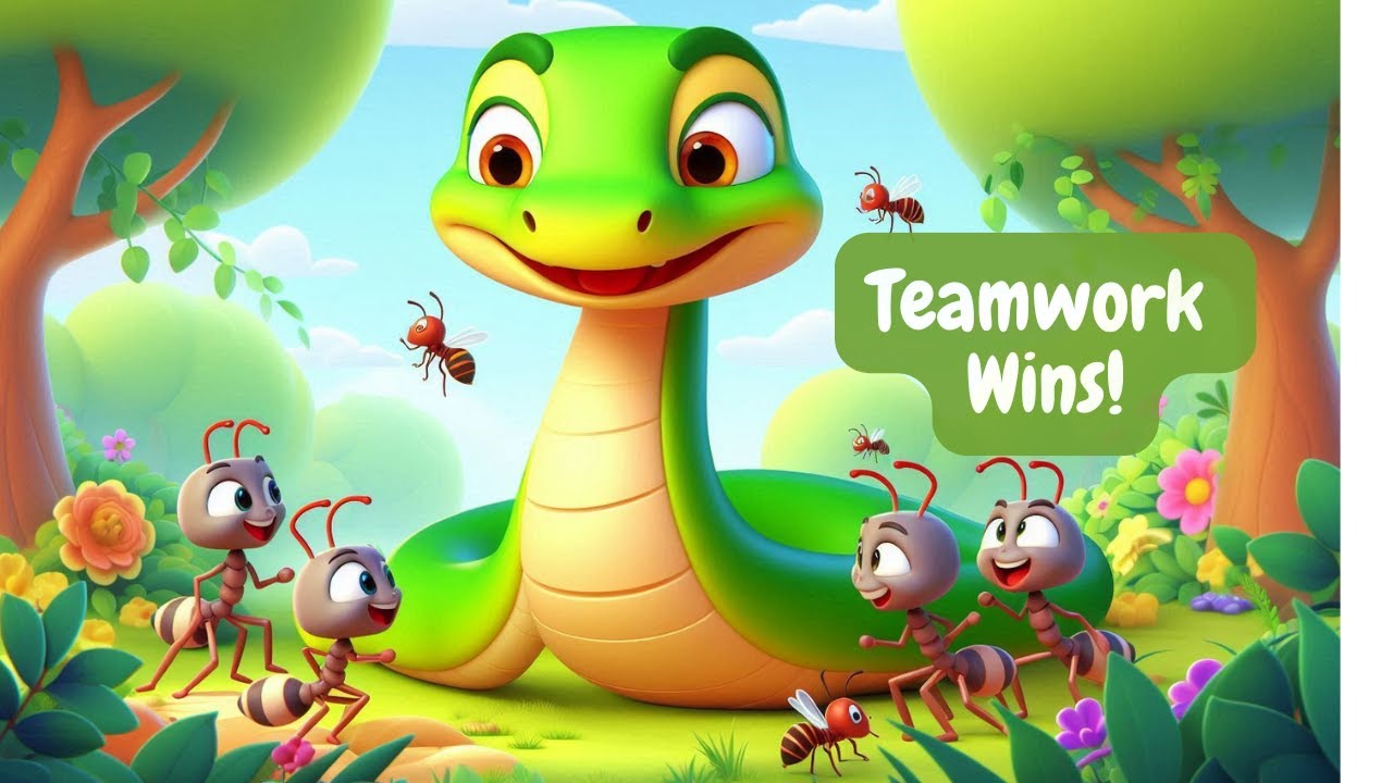 The Snake and the Ants: A Tale of Teamwork and Triumph | Animated Story ...