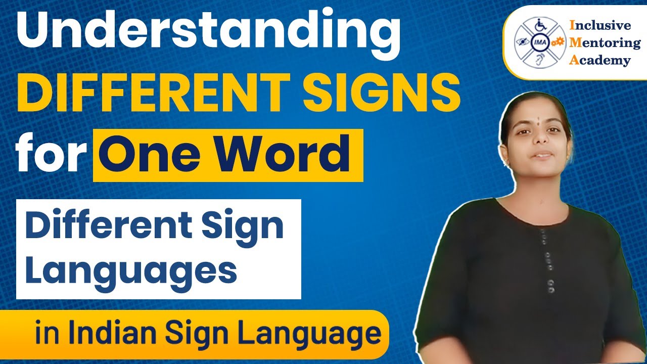 Understanding Different Sign Languages | Indian Sign Language ...