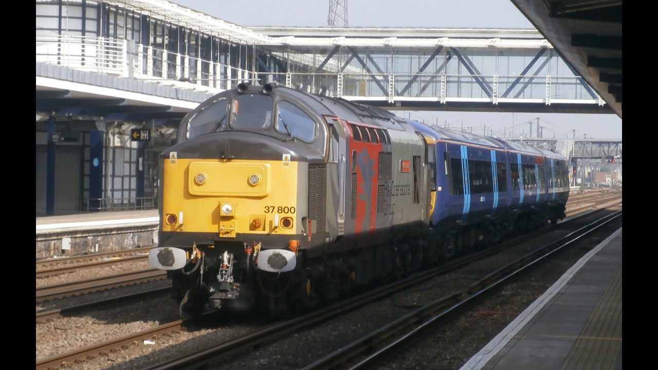 Rail Operations Group Class 37800 5Q57 Ramsgate E.M.U.D to Derby w ...