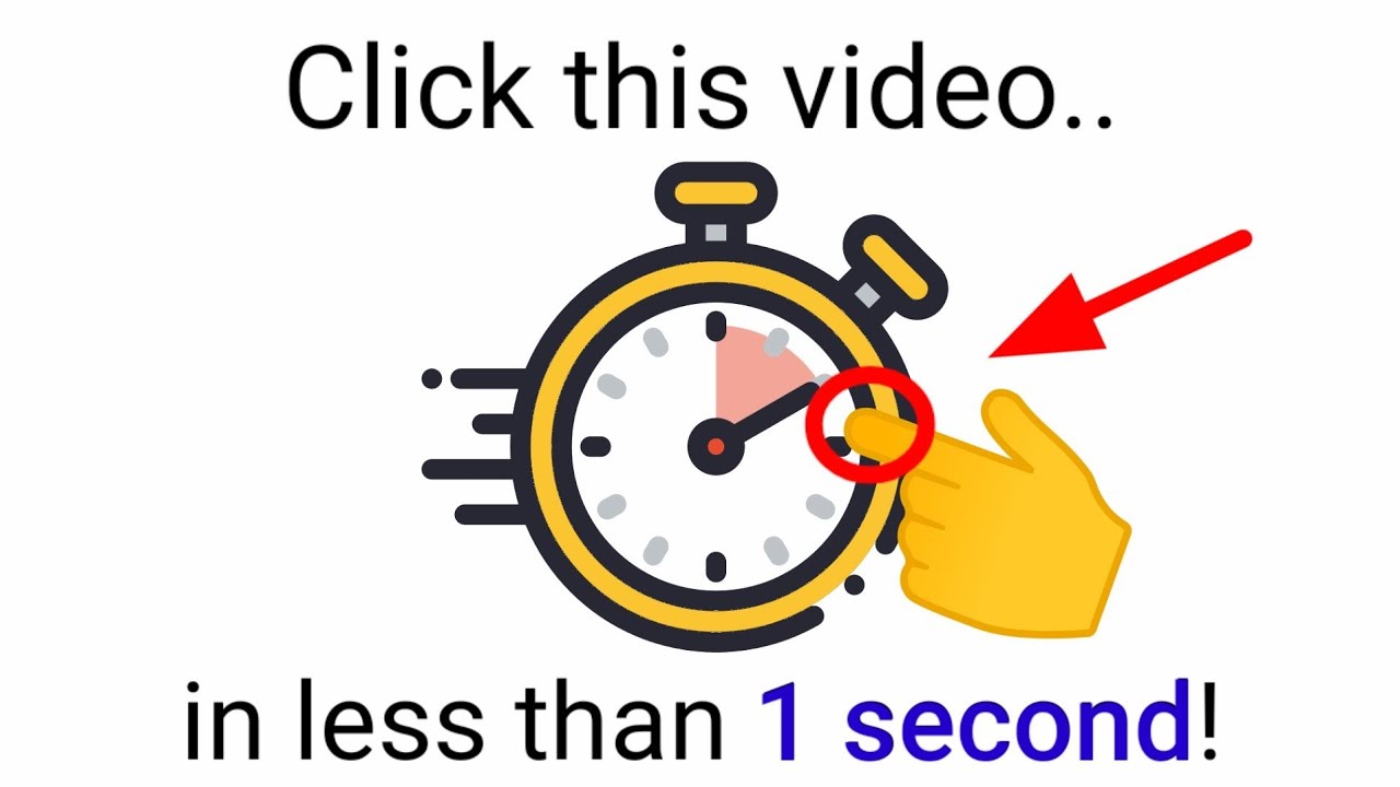 You have 1 second to click this video! 🔥 - YouTube