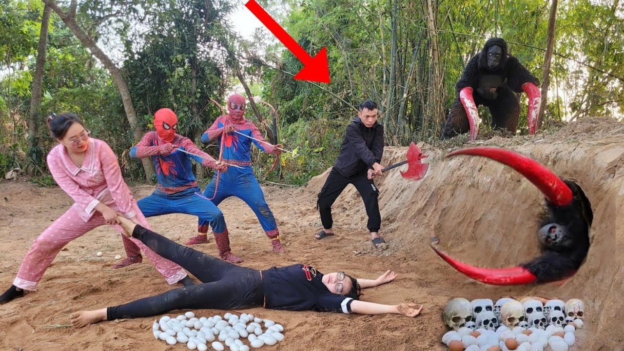 The Terrifying Battle of Spider-Man Team Defeating the Two-Horned ...