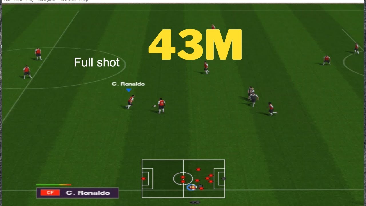 Free kick guide from extremely long distance - YouTube