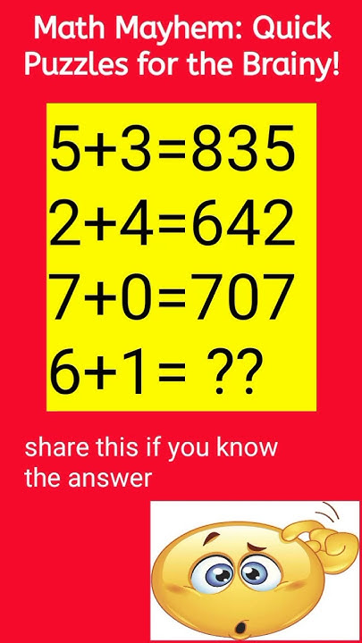 8. Math Mayhem: Quick Puzzles for the Brainy! - YouTube
