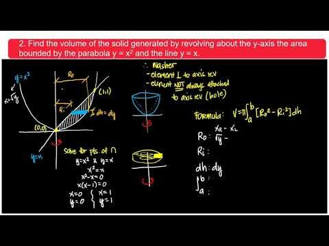 Volumes of Revolution Using Washers (Lecture 3.2b) - Integral Calculus - YouTube
