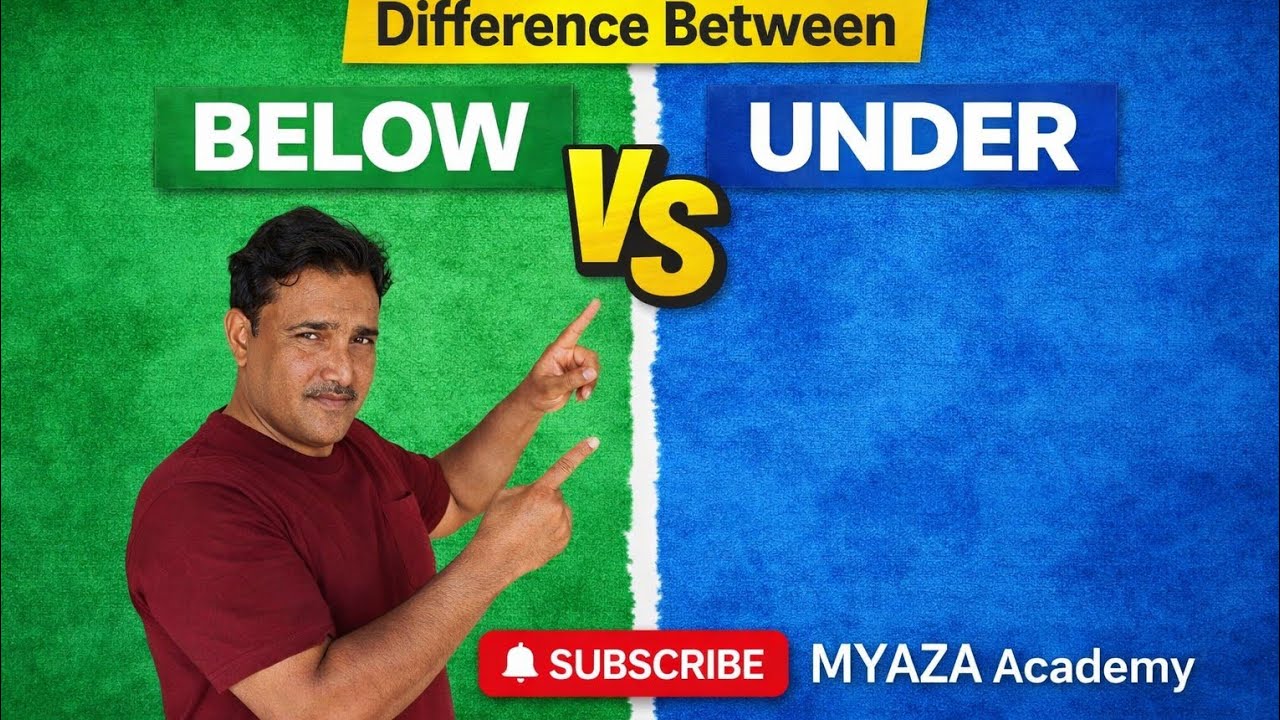 Difference between below and under ll English grammar and composition ...