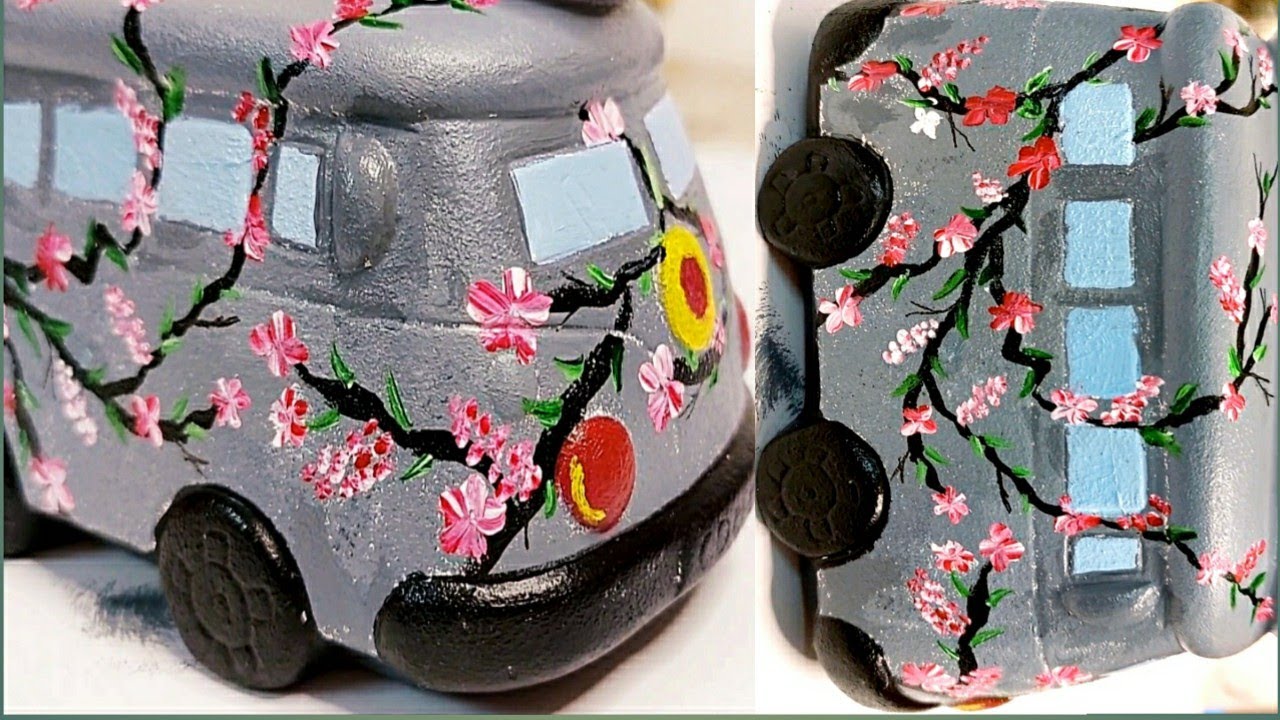 Painting Idea | Money Box | Learn How to Paint Small Box or Van - YouTube