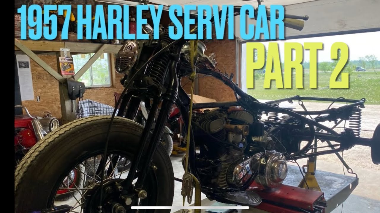 1957 Harley Servi Car motorcycle project . Part 3. Tear down for paint and start reassembly ...