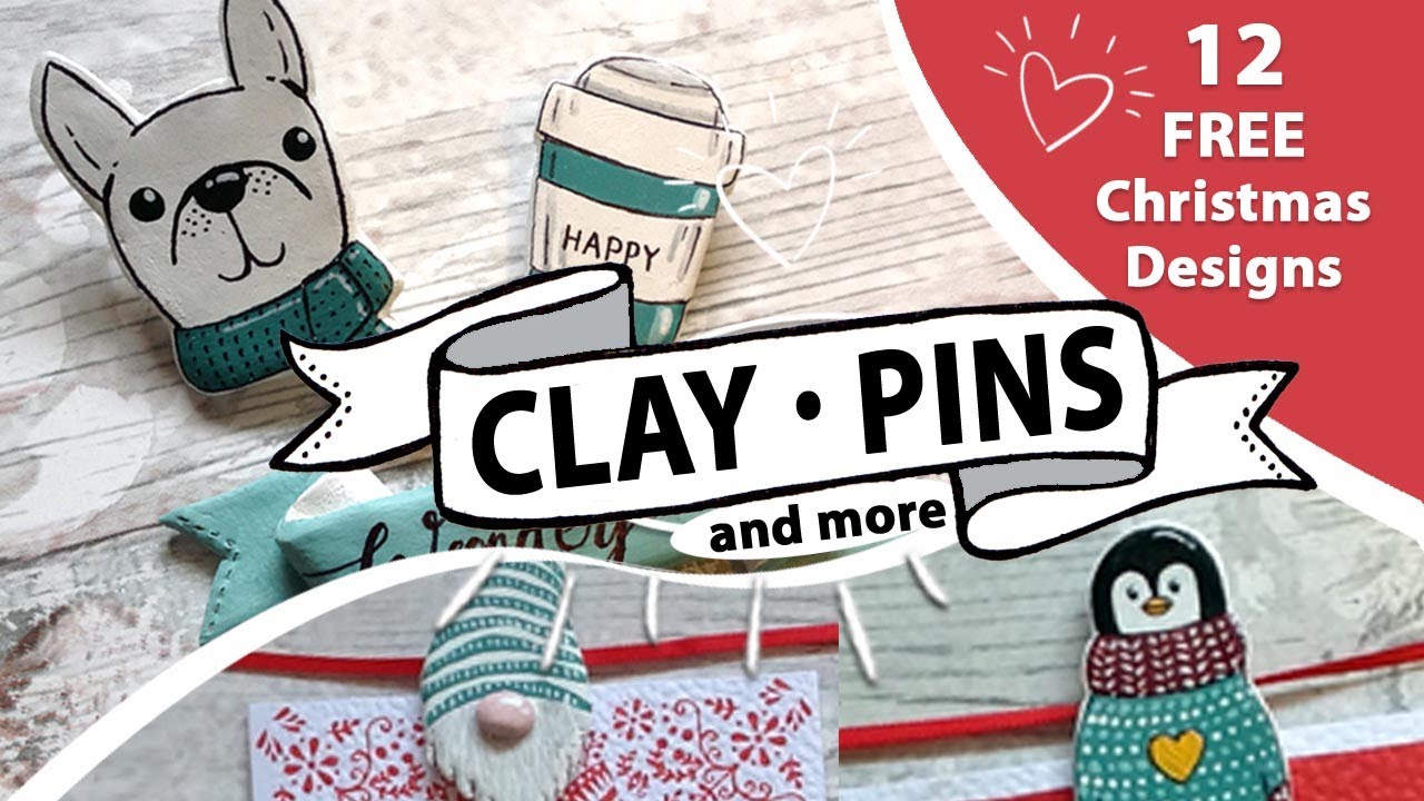 Christmas Air Dry Clay | Pins and Accessories - YouTube