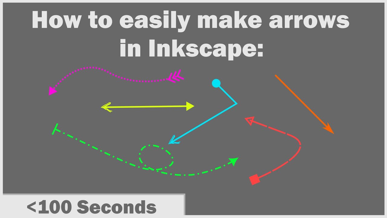 How to Create Arrows in Inkscape - 100 Second Tutorial - YouTube