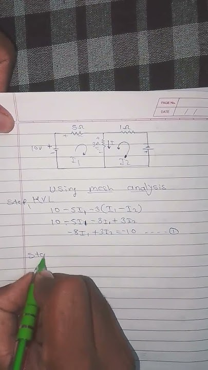 Using mesh analysis to solve this problem - YouTube