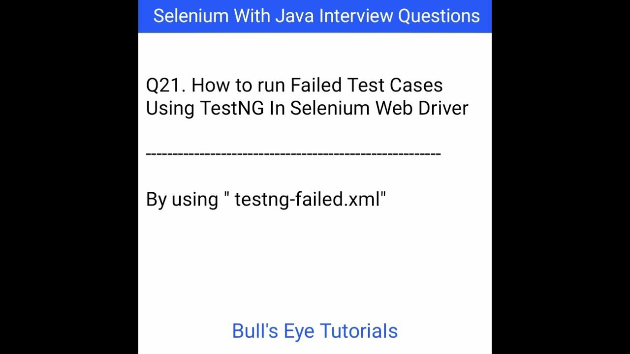 How To Run Failed Test Cases In Testng In Selenium Webdriver Testng