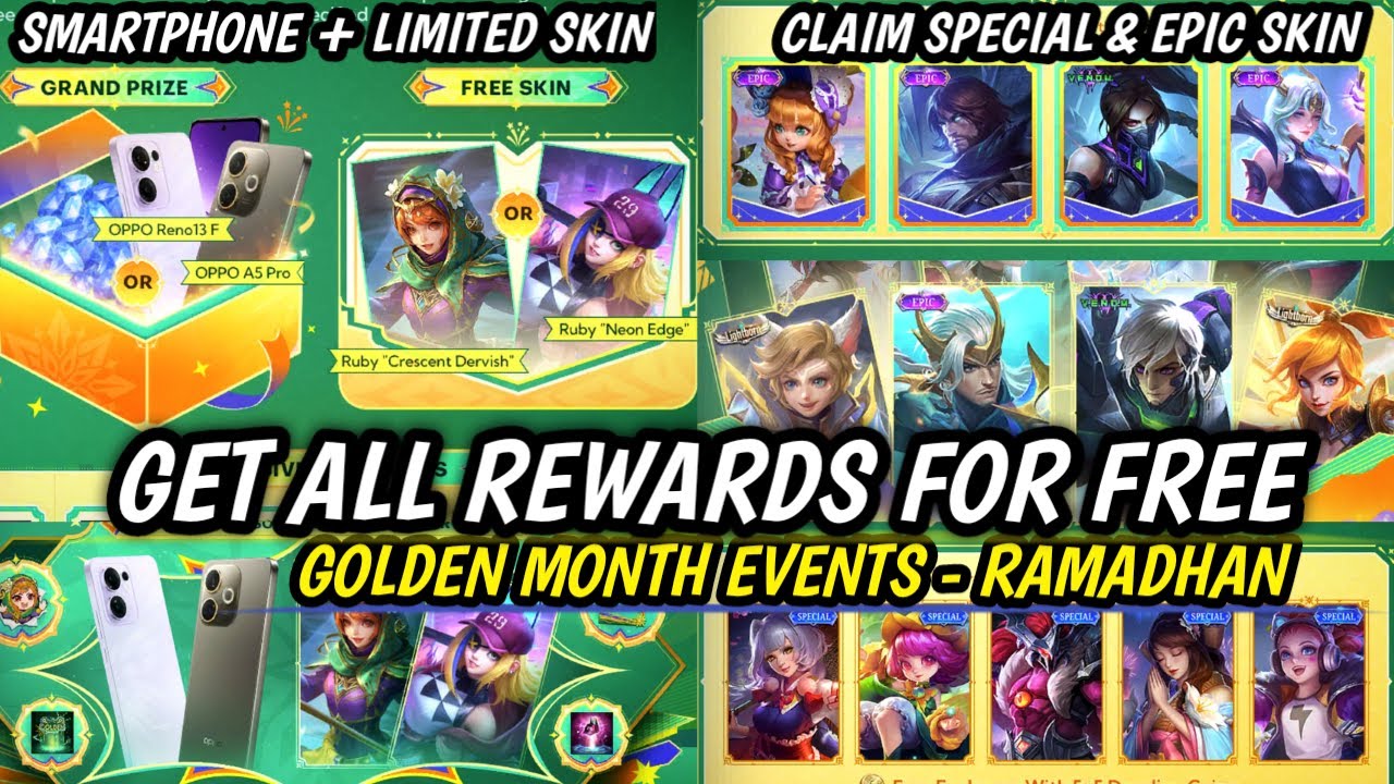Get All Reward!! FREE Skins + OPPO Smartphone (How To Get) ! Golden ...