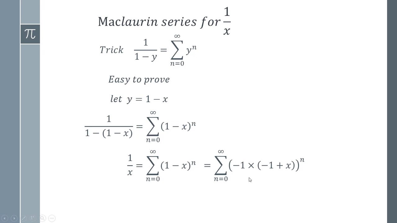 How To Find The Maclaurin Series Of 1 x YouTube