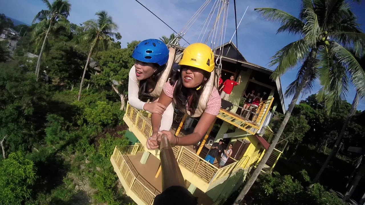 Zipline throwback in Boracay with my family - YouTube
