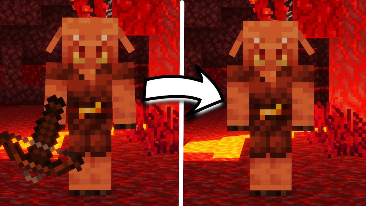 How to DISARM Piglins in Minecraft 1.17 - Survival and Creative Mode ...