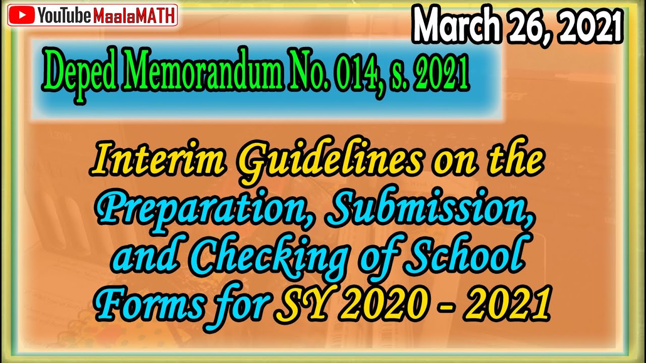 Interim Guidelines on the Preparation, Submission, and Checking of ...