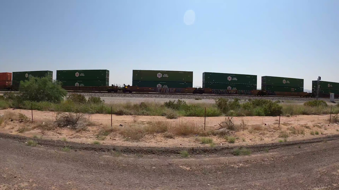 Long Train running by Arizona State Route 238, Dead Cow Road, Maricopa ...