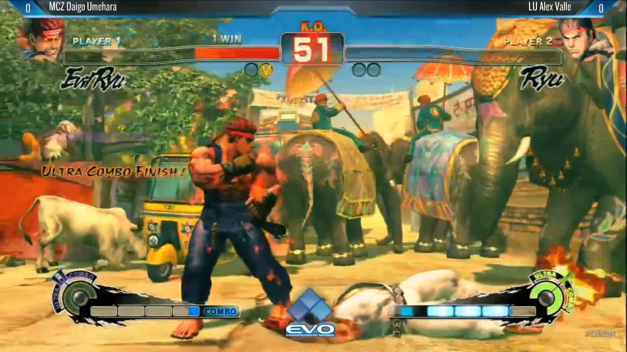 USF4 EVO 2014 Daigo Umehara (E.RYU) vs Alex Valle (RYU) - YouTube