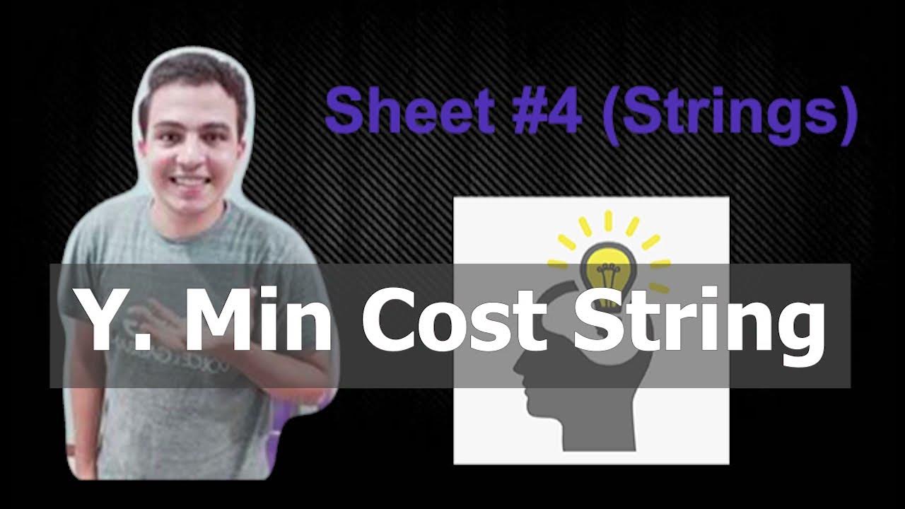 Y Min Cost String Youtube