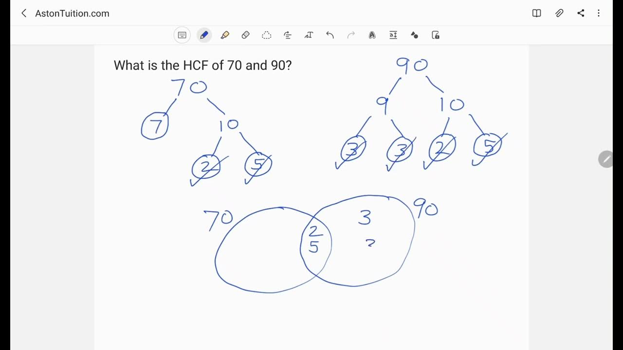 Finding HCF LCM using Prime Factor Trees - YouTube