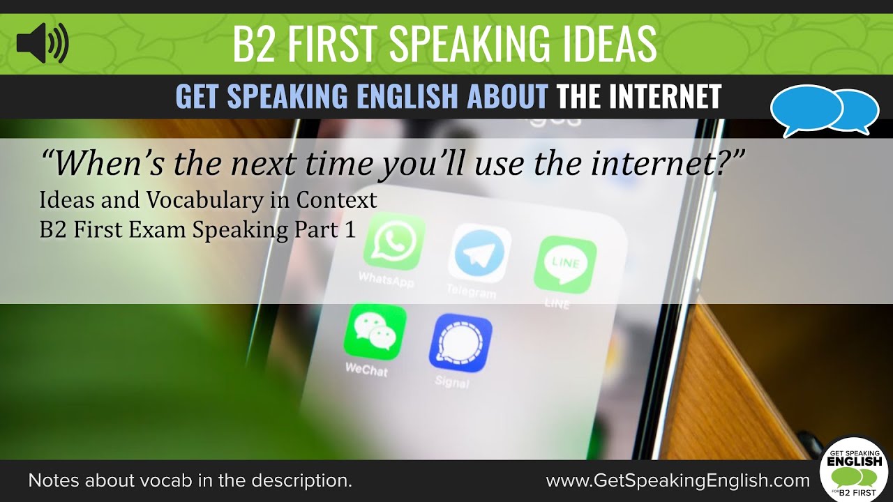 Get Speaking about the Internet - When's the next time you'll use the ...