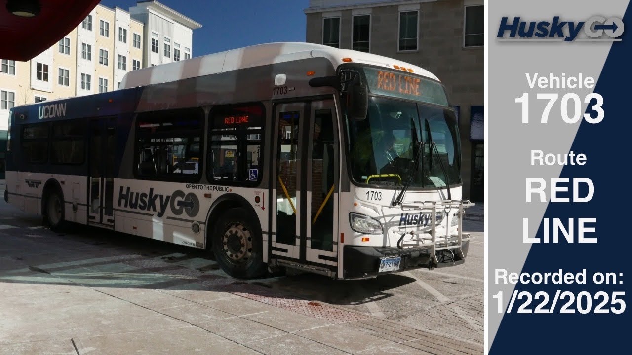 Bus Ride | UCONN/HuskyGO #1703 on the 🟥 Red Line - YouTube