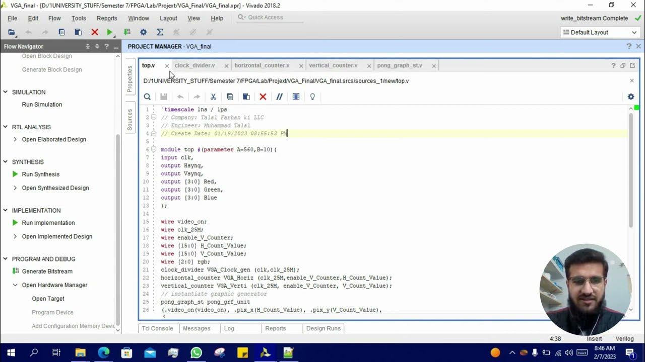 VGA Display Coding Using DDR Nexys 4 FPGA Board (Artix-7) - YouTube