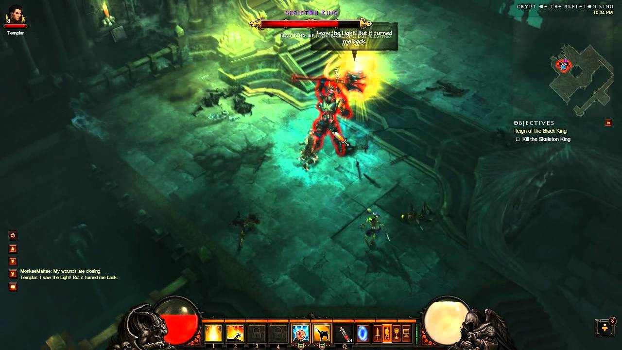 Let's Play Diablo 3 - Part 7 - The Skeleton King's Demise - YouTube