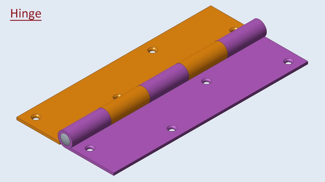 🔖 Hinge || Creo Parametric Tutorial - YouTube