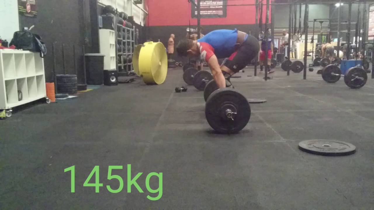 10RM clean grip DL-145kg followed by 10RM mixed grip DL-155kg - YouTube