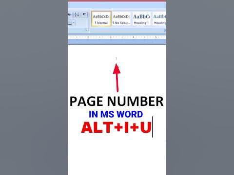 Insert Page Number In Ms Word - The Easy Way! #shorts #viral #youtubeshorts - YouTube