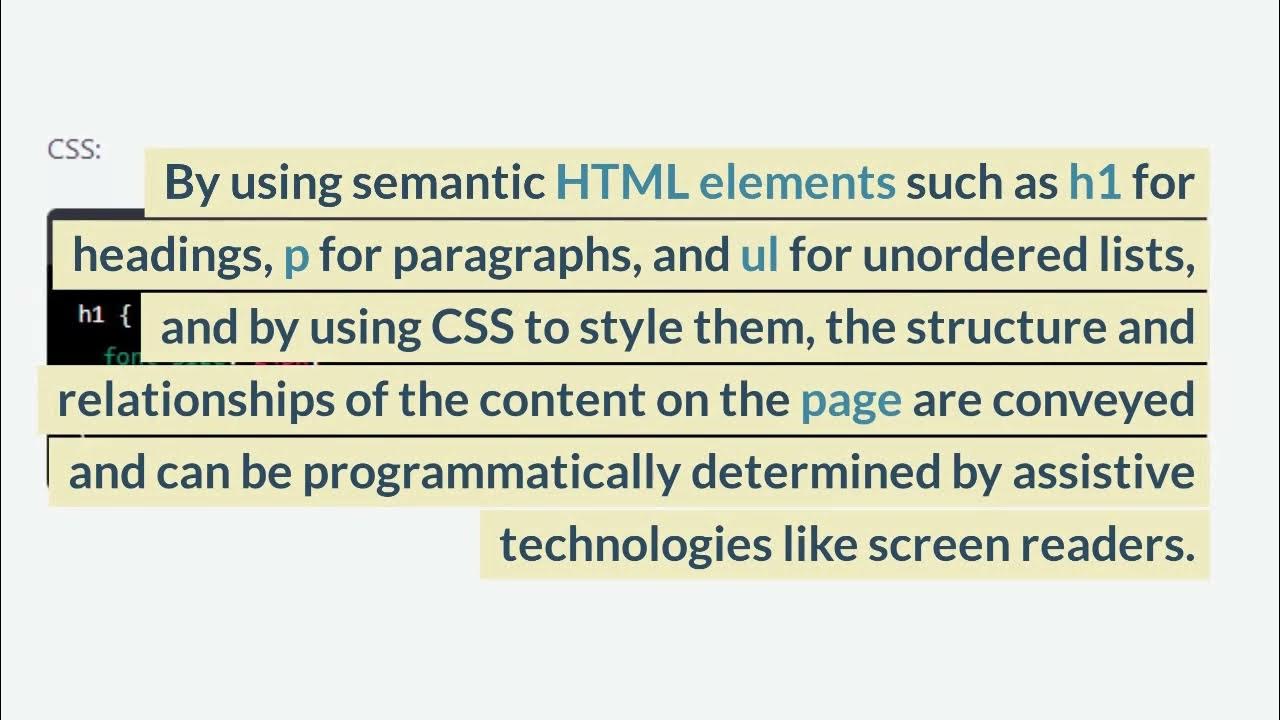 How to implement WCAG 2.1 Success Criteria 1.3.1 Info and Relationships in code with examples ...