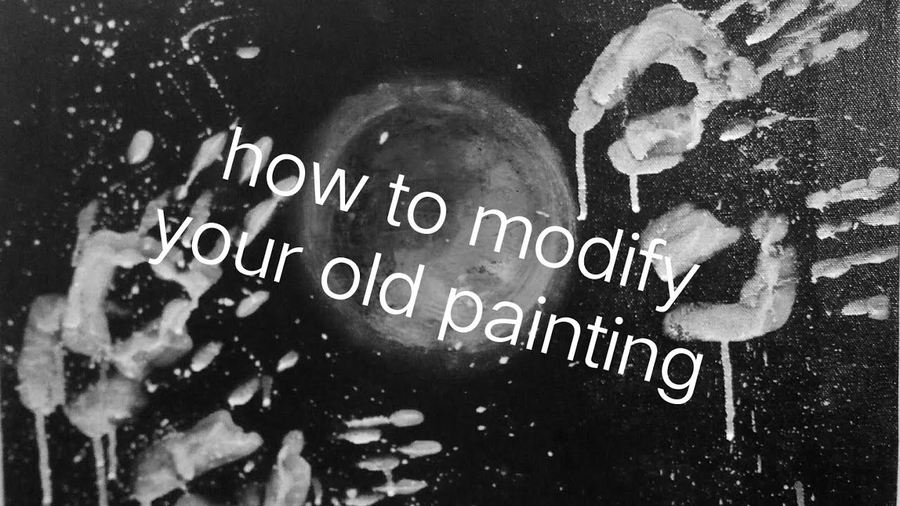 How to turn easily your old painting into a beautiful abstract painting ...