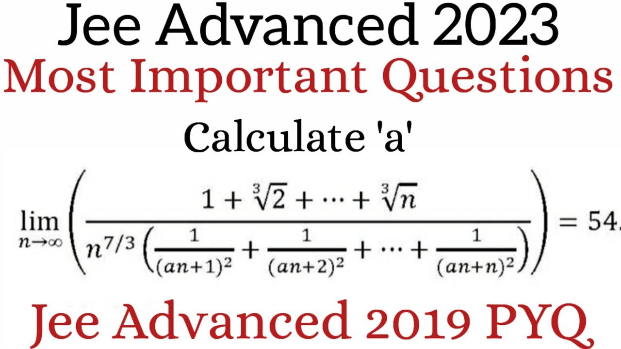 Jee Advanced 2023 Important Questions Maths 🎯| Jee Advanced important ...