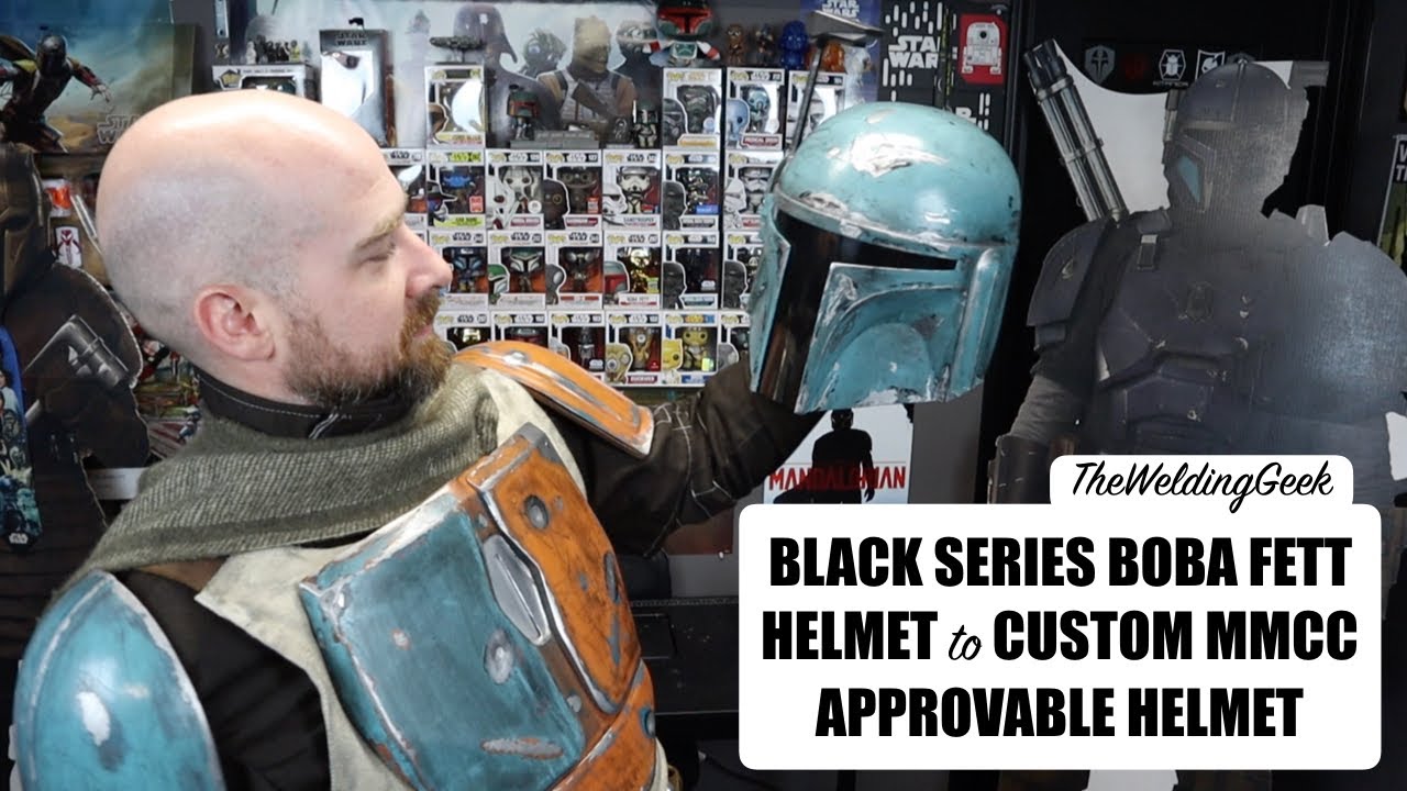 BLACK SERIES BOBA FETT HELMET to CUSTOM MMCC APPROVABLE HELMET - YouTube