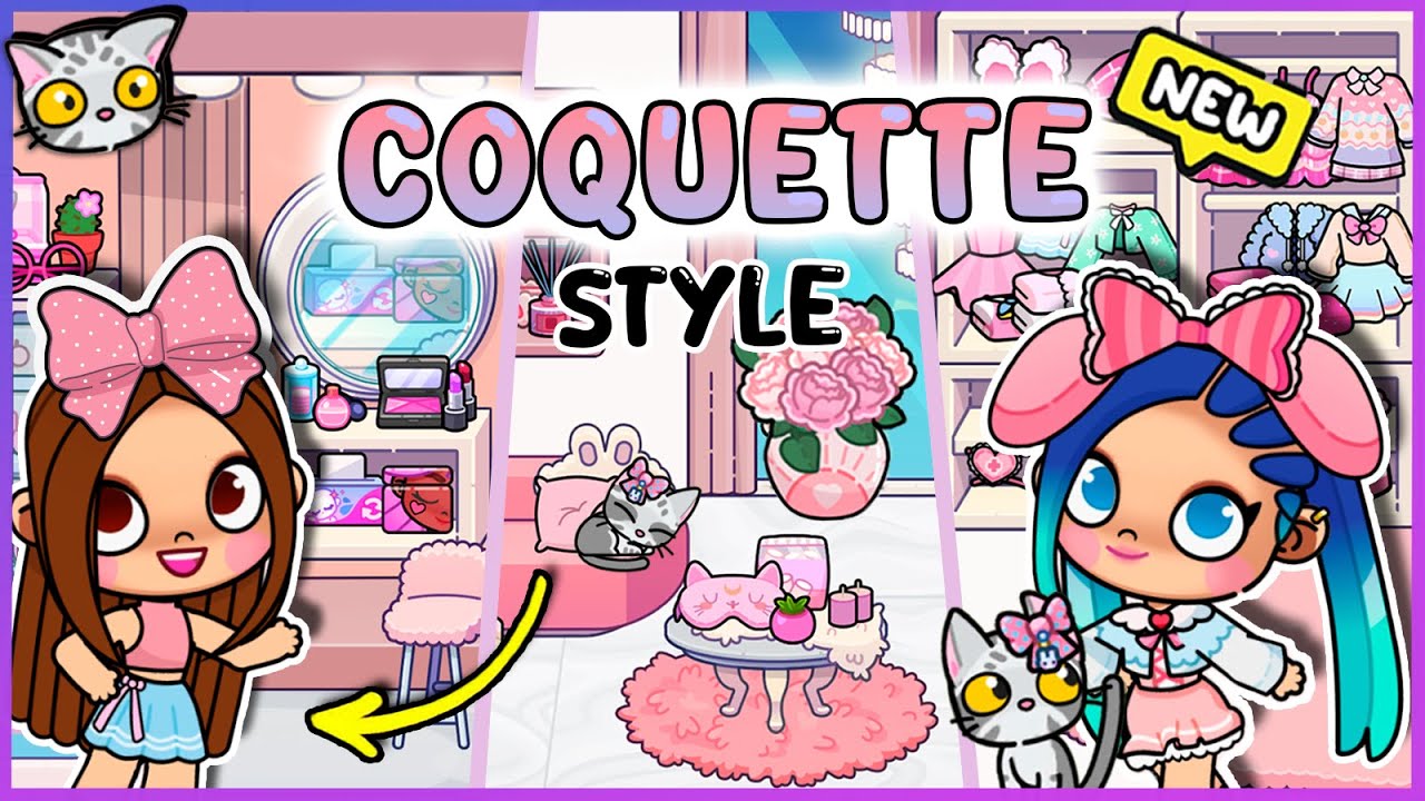 🏡 New Coquette-Style Mansion! Free Furniture and Decoration Ideas with ...