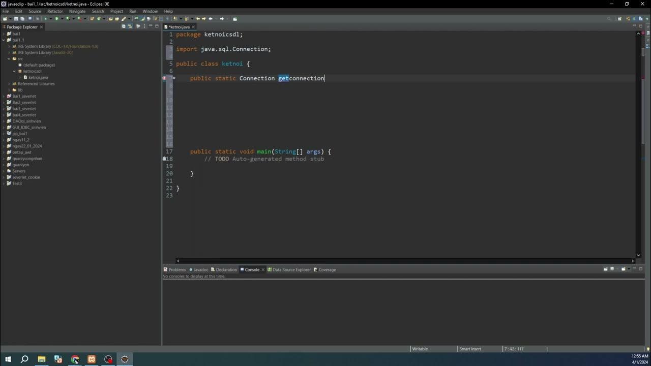 bài 1: Kết nối xampp với java -eclip sử dụng jdbc - YouTube