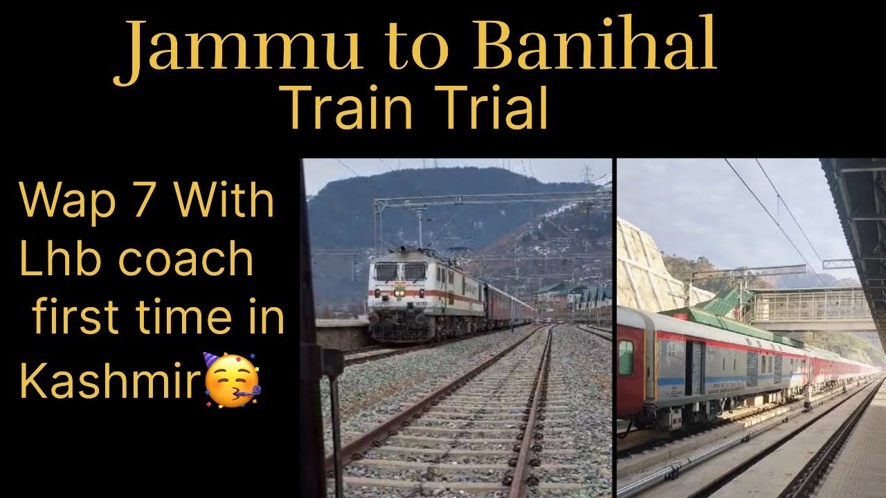 Kashmir Train Trial | Katra to Banihal train trial done - YouTube