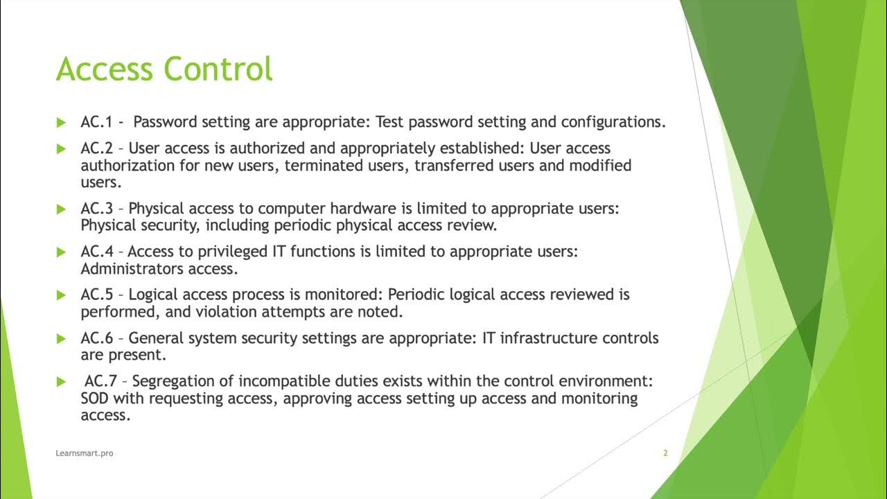 ITGC Part 2 - Access Control - YouTube