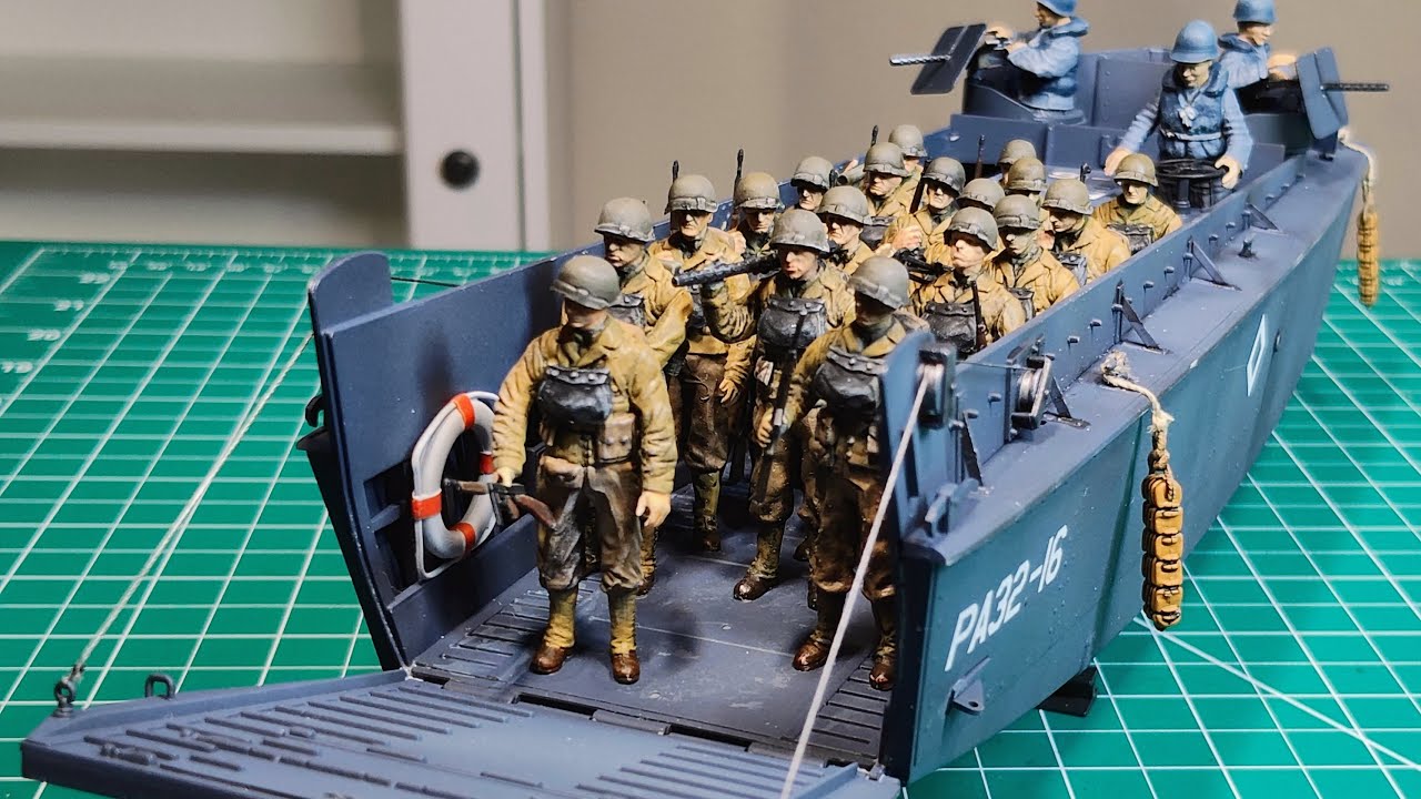 Landing Craft Vehicle Personnel (LCVP) with Infantry (Italeri 1/35) Model Build - YouTube
