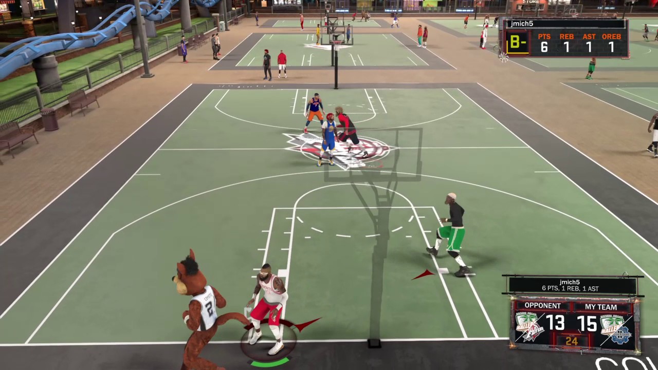 NBA 2K17 Park w friends vs mascot - YouTube