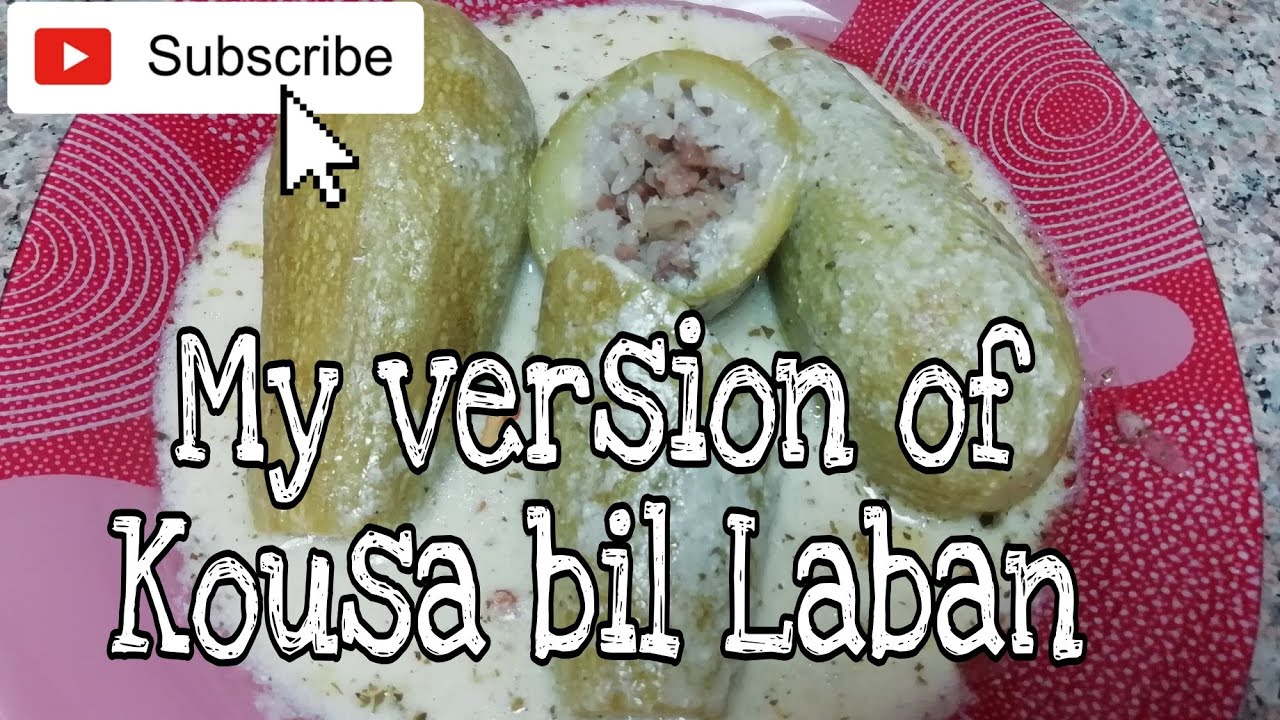 My own version of Kousa bil Laban (Stuffed zucchini in yogurt) - YouTube