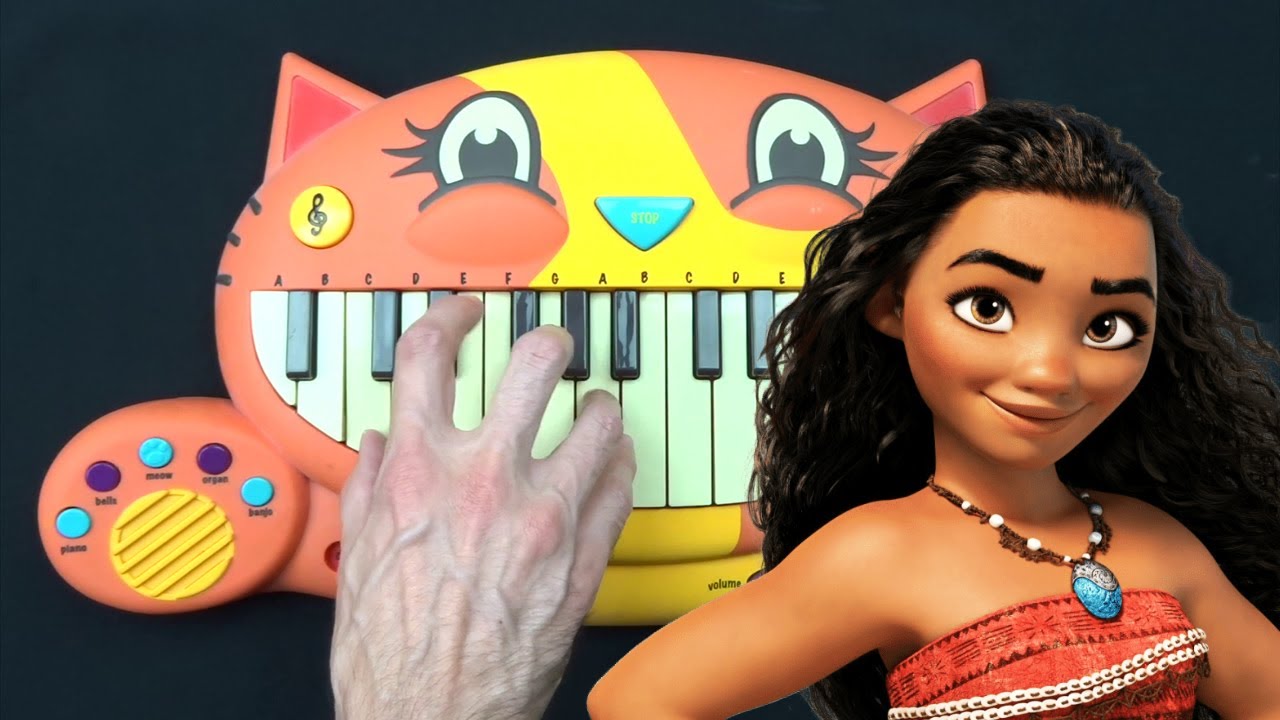 HOW TO PLAY MOANA HOW FAR I'LL GO ON A CAT PIANO - YouTube